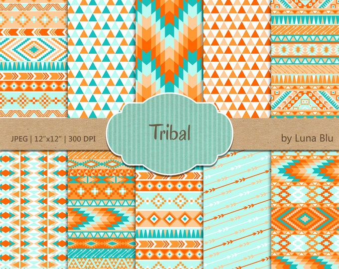 Commercial use Digital Papers Textures & Clip Art by Lunabludesign