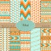 Tribal Digital Paper: tribal Patterns Orange and | Etsy