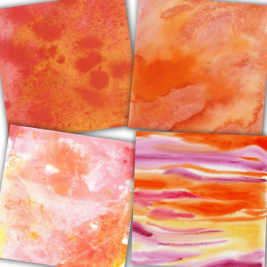 Watercolor Digital Paper: Watercolor Bakcgrounds | Etsy