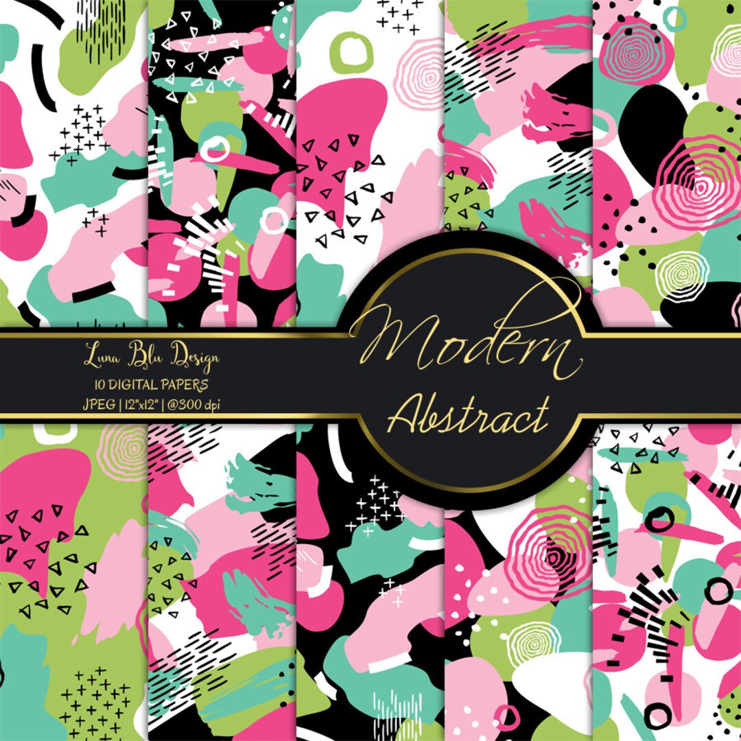 Seamless Digital Paper, Abstract Digital Paper, Modern Abstract ...