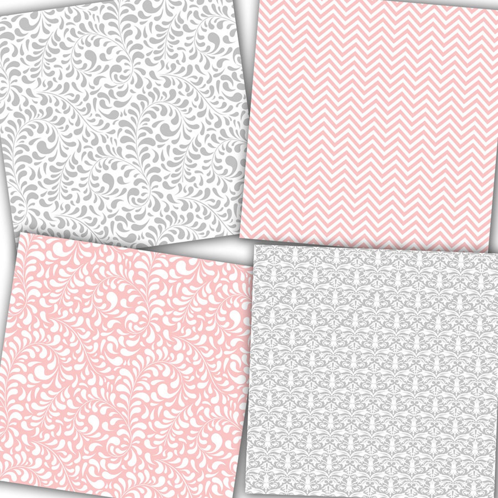 Blush and Gray Digital Paper: blush and Gray - Etsy