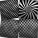 Black and Silver Digital Paper: "silver Foil Patterns" Black Digital ...