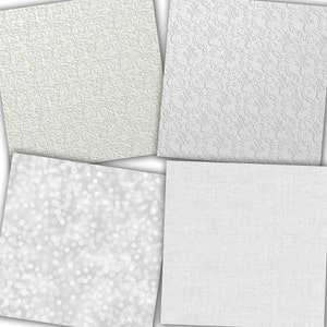 White Textures Digital Papers: "white Wedding Digital Paper" Featuring ...