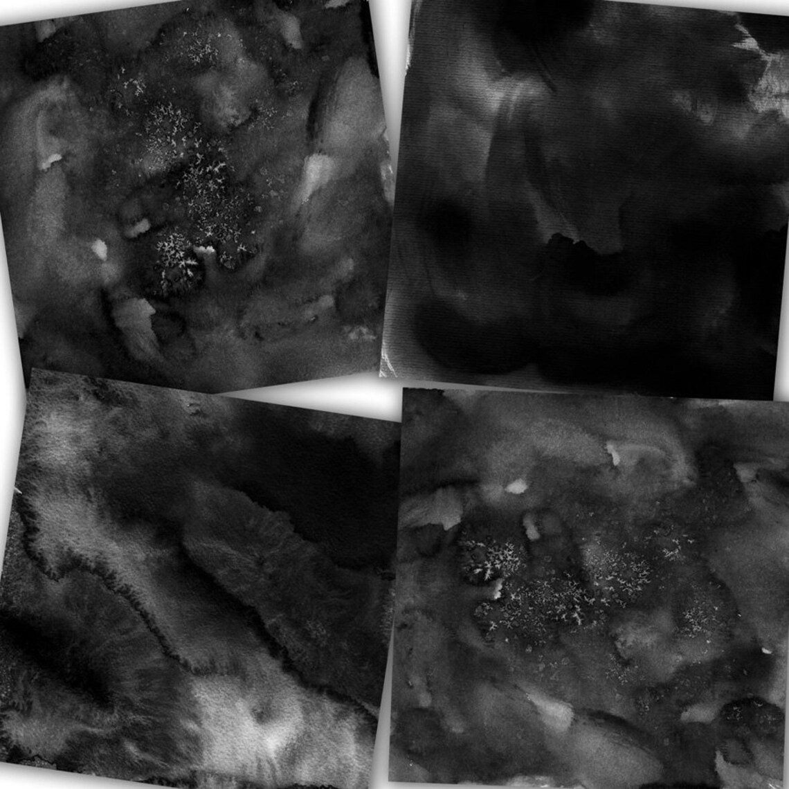 Watercolor Digital Paper: black Watercolor Black - Etsy