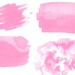 Pink Watercolor Splash Clipart: Brush Stroke Set (digital Download) - Etsy