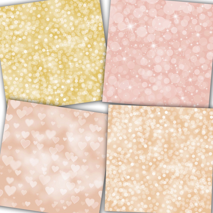 Bokeh Digital Paper Pack: Champagne Bokeh - Etsy