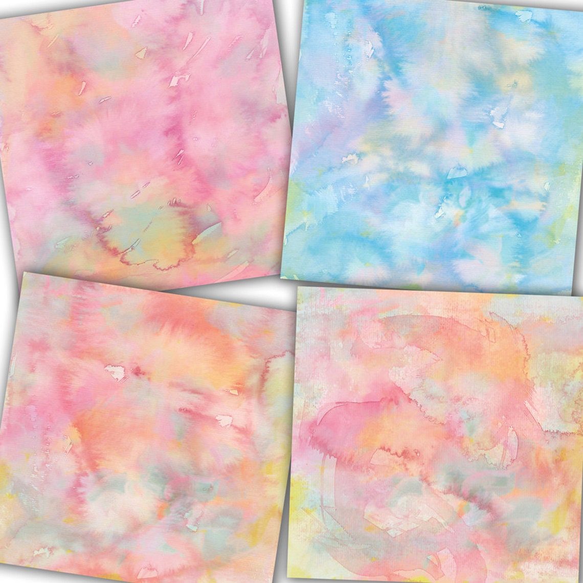 Watercolor Digital Paper: Pastel Watercolor - Etsy