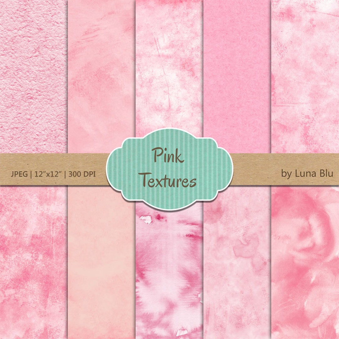 Textured Digital Paper: "pink Textures" Pink Digital Paper, Pink ...