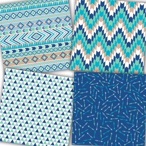 Tribal Digital Paper: Tribal Patterns in Pantone Spring Colors, With ...