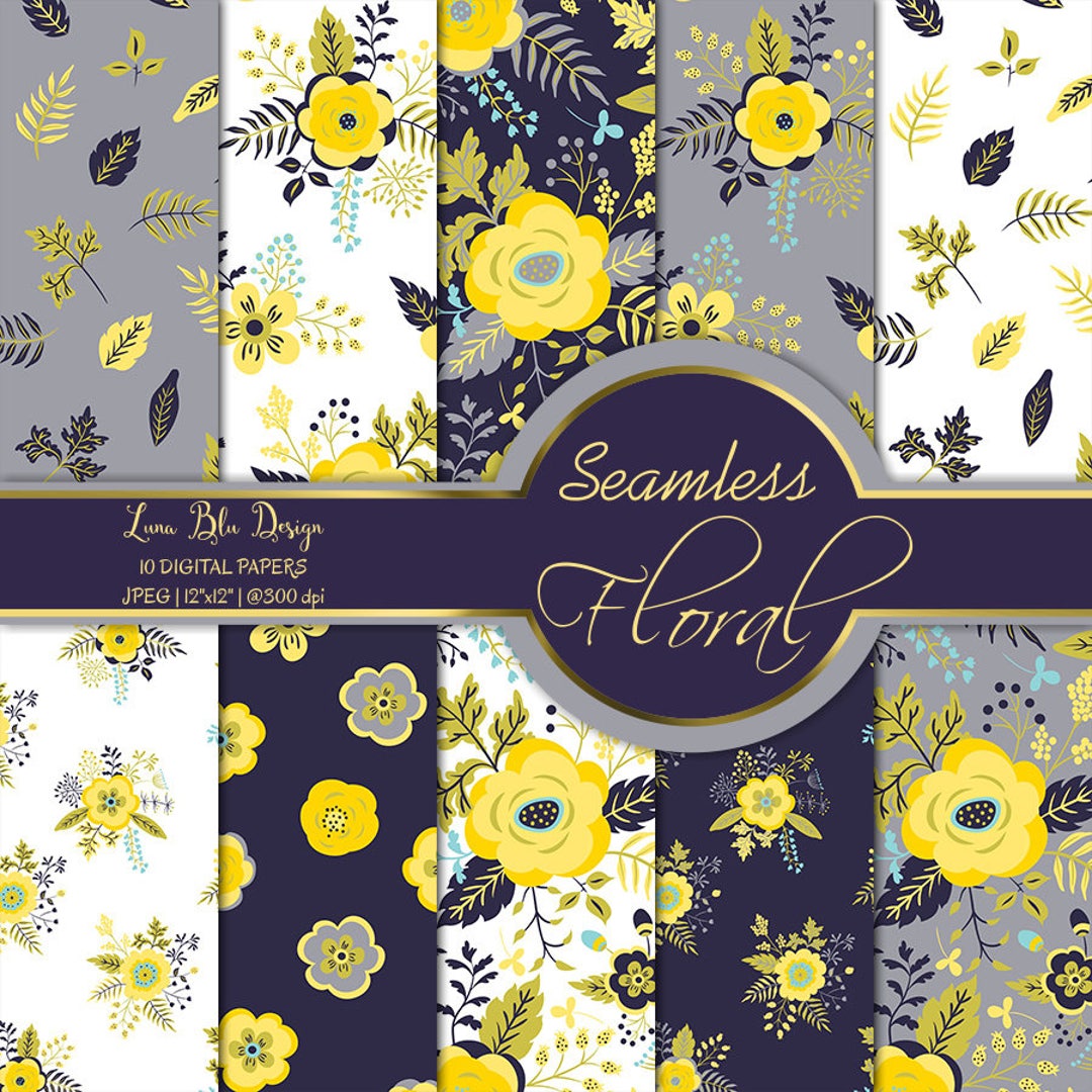 Flower Digital Background, Flower Digital Paper Pack, Flower Digital ...