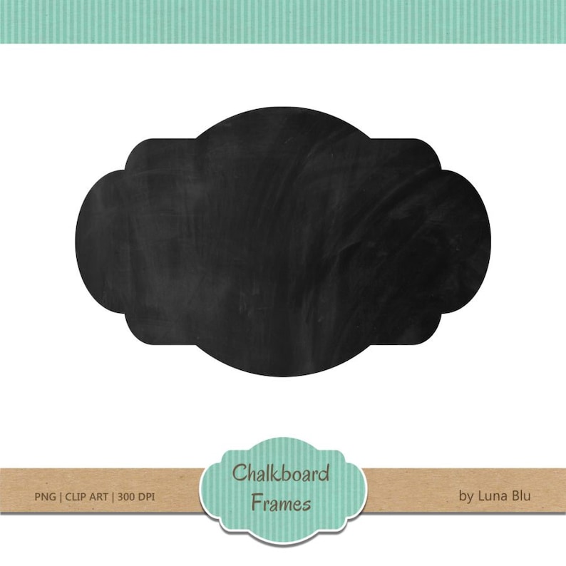 Digital Chalkboard Frames: Chalkboard Labels 24 | Etsy