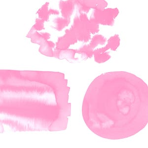 Pink Watercolor Splash Clipart: Brush Stroke Set (digital Download) - Etsy