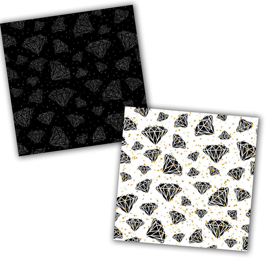 Diamond Digital Paper Black Diamond Patterns | Etsy