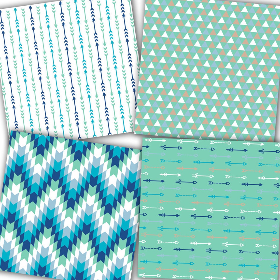 Arrows Digital Paper: arrow Patterns Pantone | Etsy