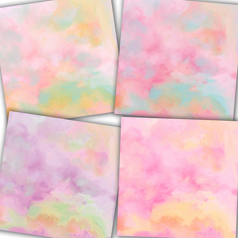 Canvas Digital Paper Pack: pastel Digital Paper - Etsy