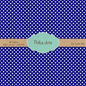 Polka Dots Digital Paper Pack: "rainbow Polka Dots" Digital Paper ...