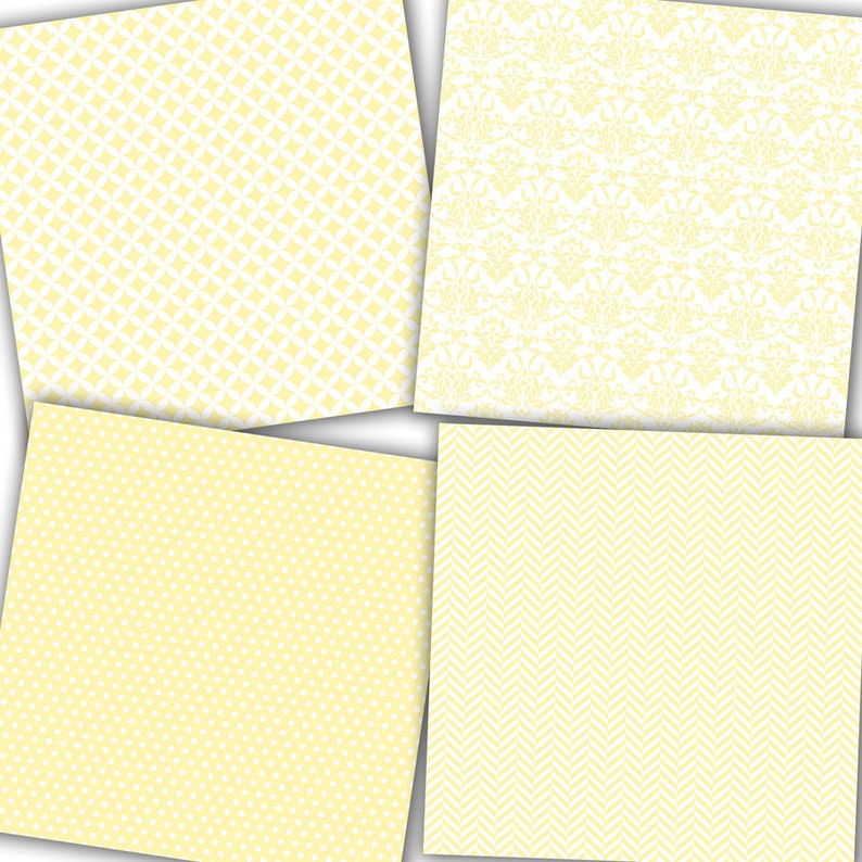 Soft Yellow Digital Paper: Baby Yellow Patterns | Etsy