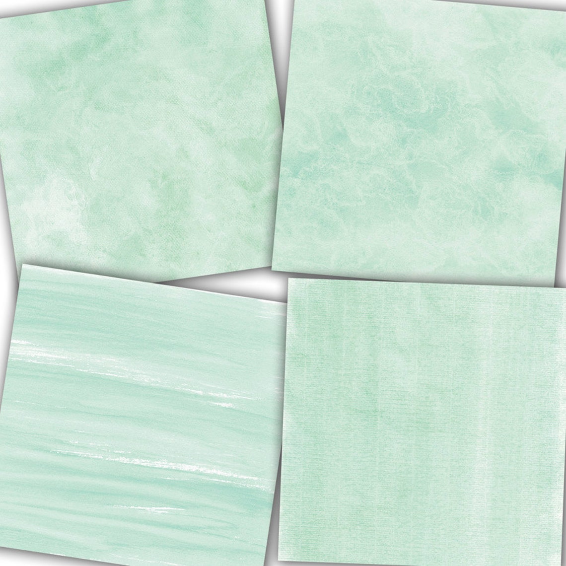 Mint Digital Paper: mint Textures Mint Green - Etsy