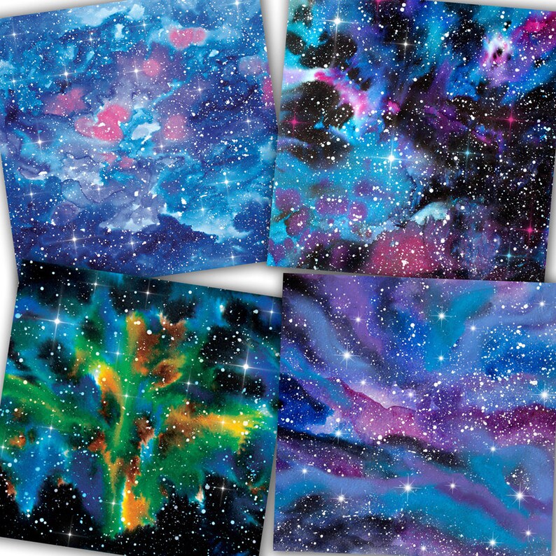 Starry Night Digital Paper Night Sky Texture Night Sky | Etsy