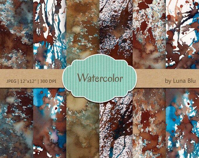 Commercial use Digital Papers Textures & Clip Art by Lunabludesign