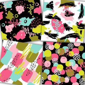 Abstract Digital Paper, Modern Digital Paper, Modern Abstract Patterns ...