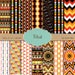 Tribal Digital Paper: " Tribal Patterns" With Triangles, Chevron ...