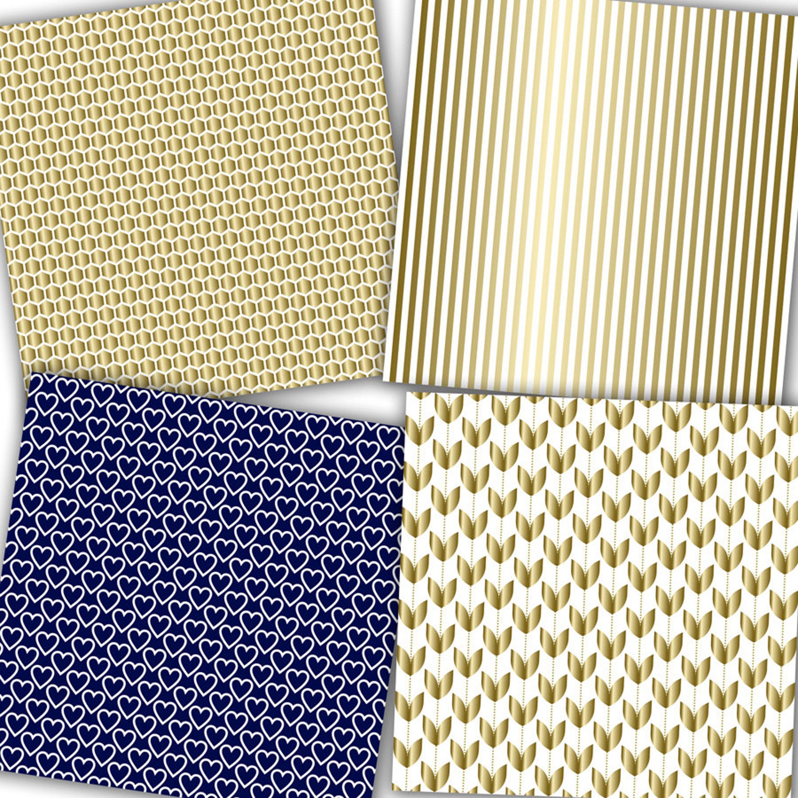 Navy and Gold Digital Paper: white Navy and Gold | Etsy