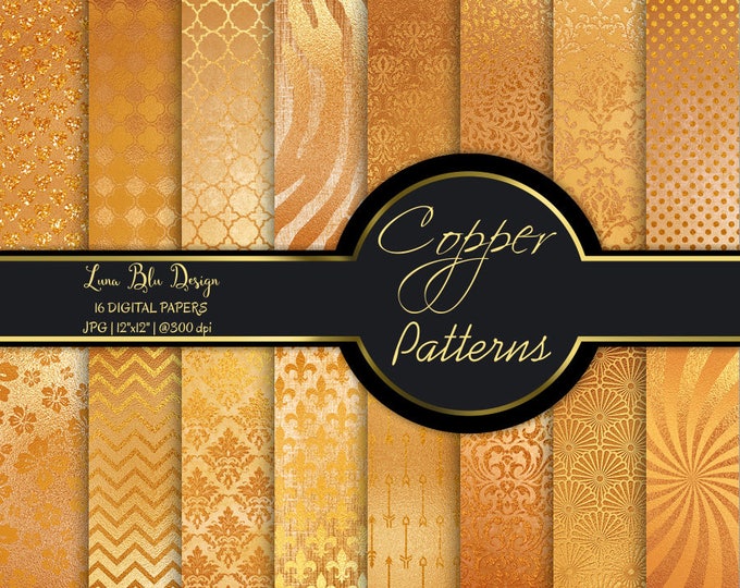 Copper Textures, Bundle, Copper Foil, Copper, Burnt Orange, Foil ...