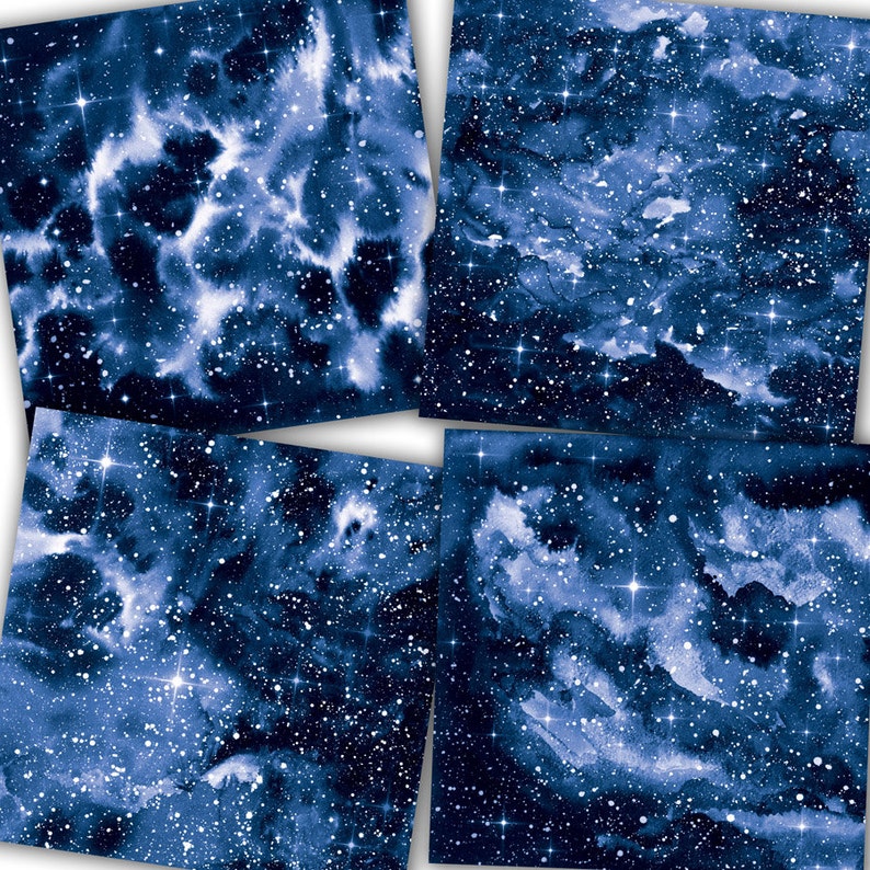 Night Sky Digital Paper: watercolor Night Sky Star - Etsy