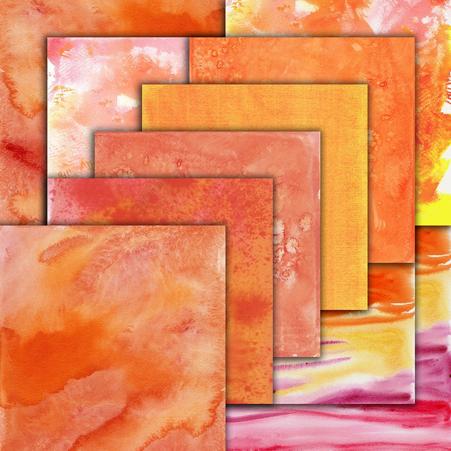 Watercolor Digital Paper: Watercolor Bakcgrounds | Etsy