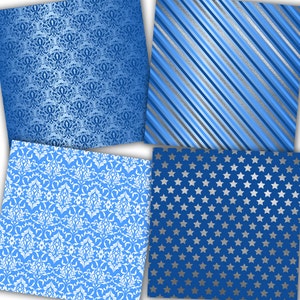 Cinderella Digital Paper Pack: "princess Digital Paper" Silver and Blue ...