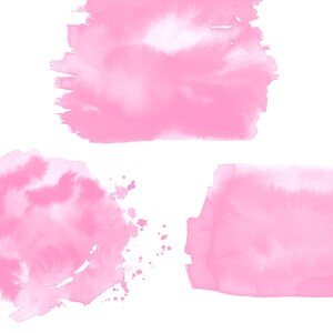 Pink Watercolor Splash Clipart: Brush Stroke Set (digital Download) - Etsy