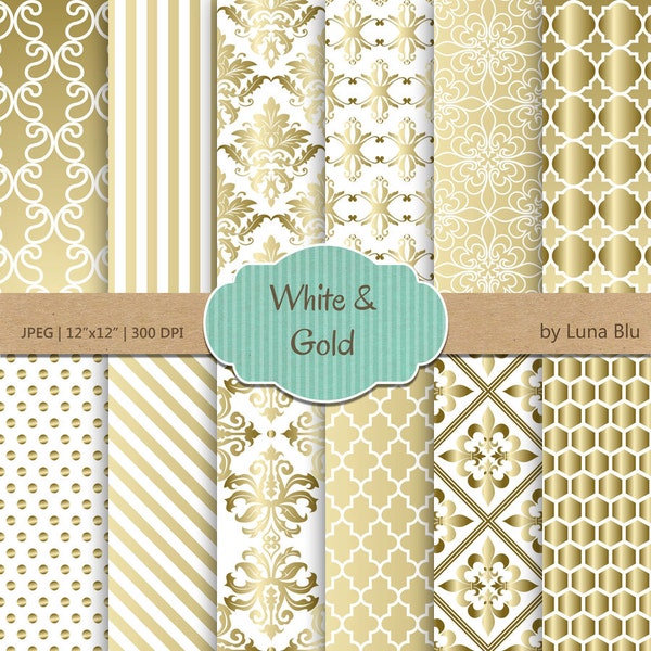 Gold Scrapbook Paper - Etsy