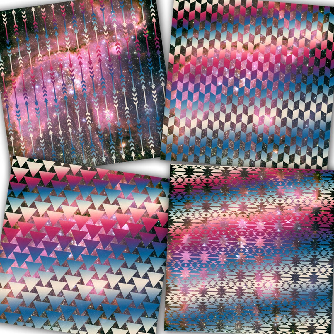 Tribal Digital Paper Pack: galaxy Tribal Patterns - Etsy