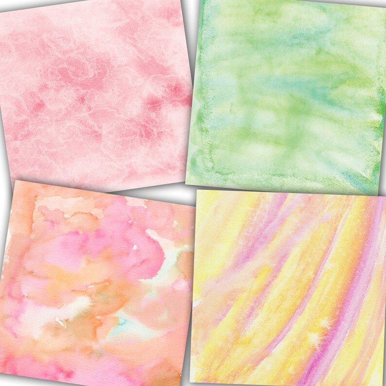 Watercolor Digital Paper: watercolor Textures in - Etsy