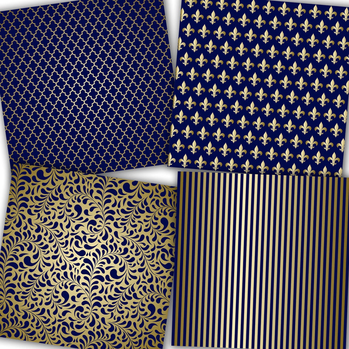 Navy and Gold Digital Paper: navy and Gold - Etsy