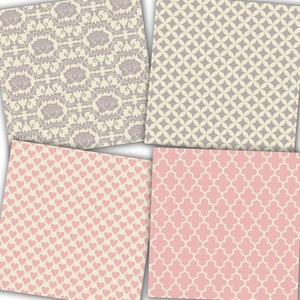 Pink and Taupe Digital Paper: "pink and Taupe" Scrapbook Paper Pack ...