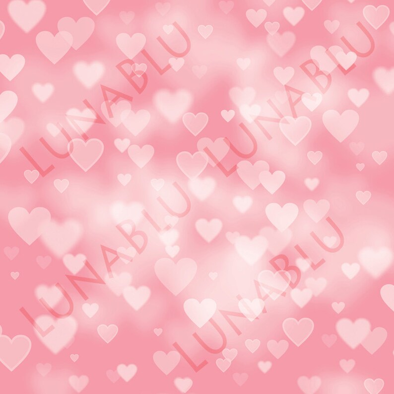 Bokeh Digital Paper Pack: Heart Bokeh Background - Etsy