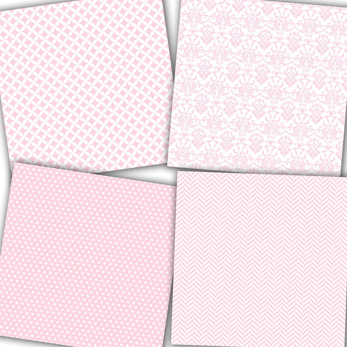 Baby Pink Digital Paper: Baby Pink Patterns soft | Etsy