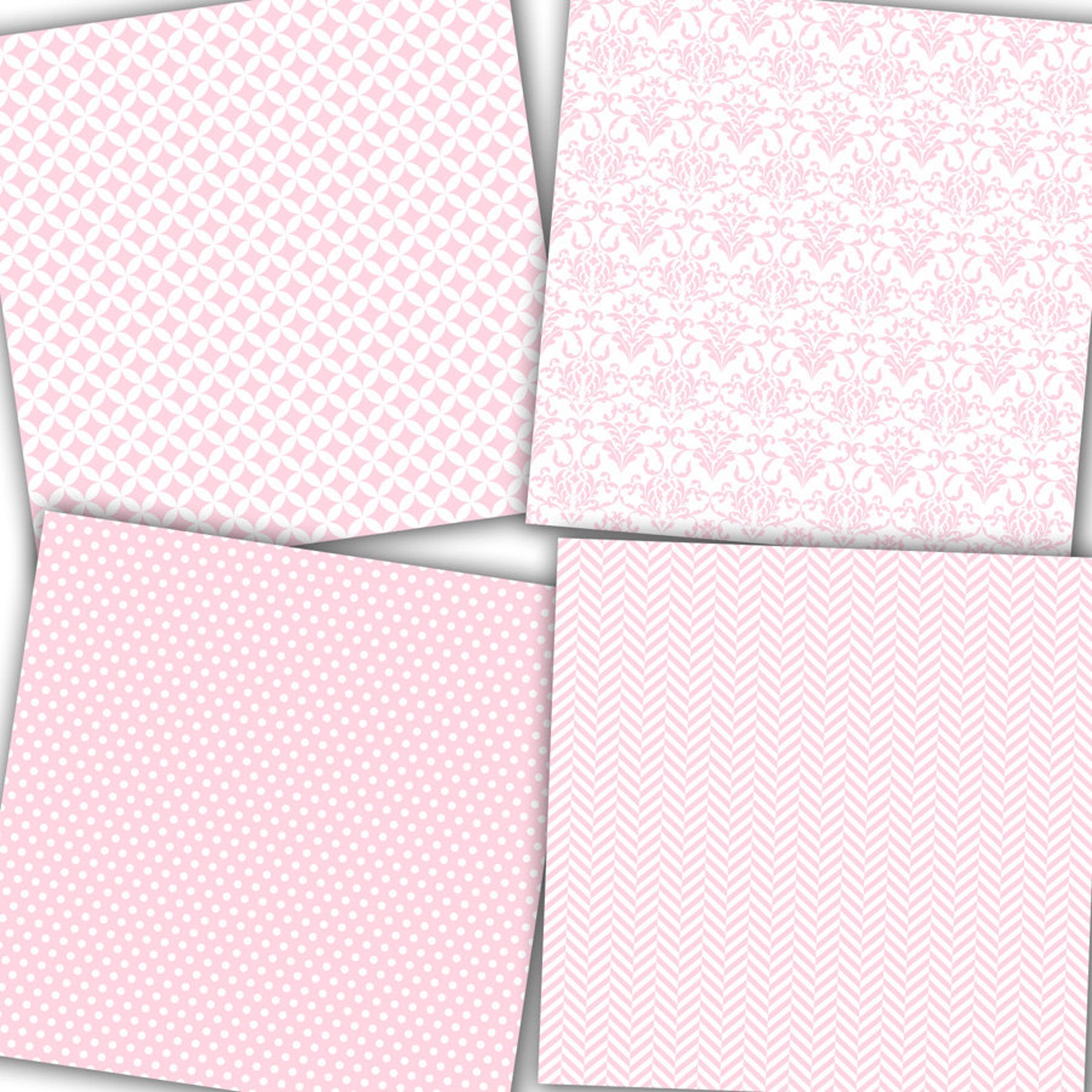 Baby Pink Digital Paper: Baby Pink Patterns soft | Etsy