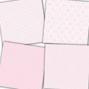 Baby Pink Digital Paper: Baby Pink Patterns soft | Etsy