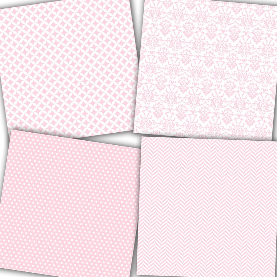 Baby Pink Digital Paper: Baby Pink Patterns soft | Etsy