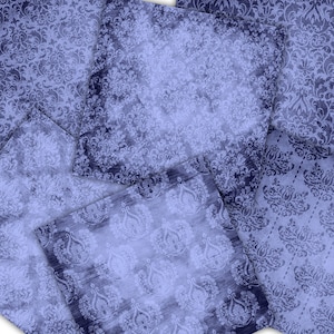 Distressed Damasks, Blue Grunge Digital Papers, Distressed Digital ...
