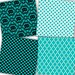 Turquoise Digital Paper: Turquoise Scrapbook Paper Pack, Turquoise and ...
