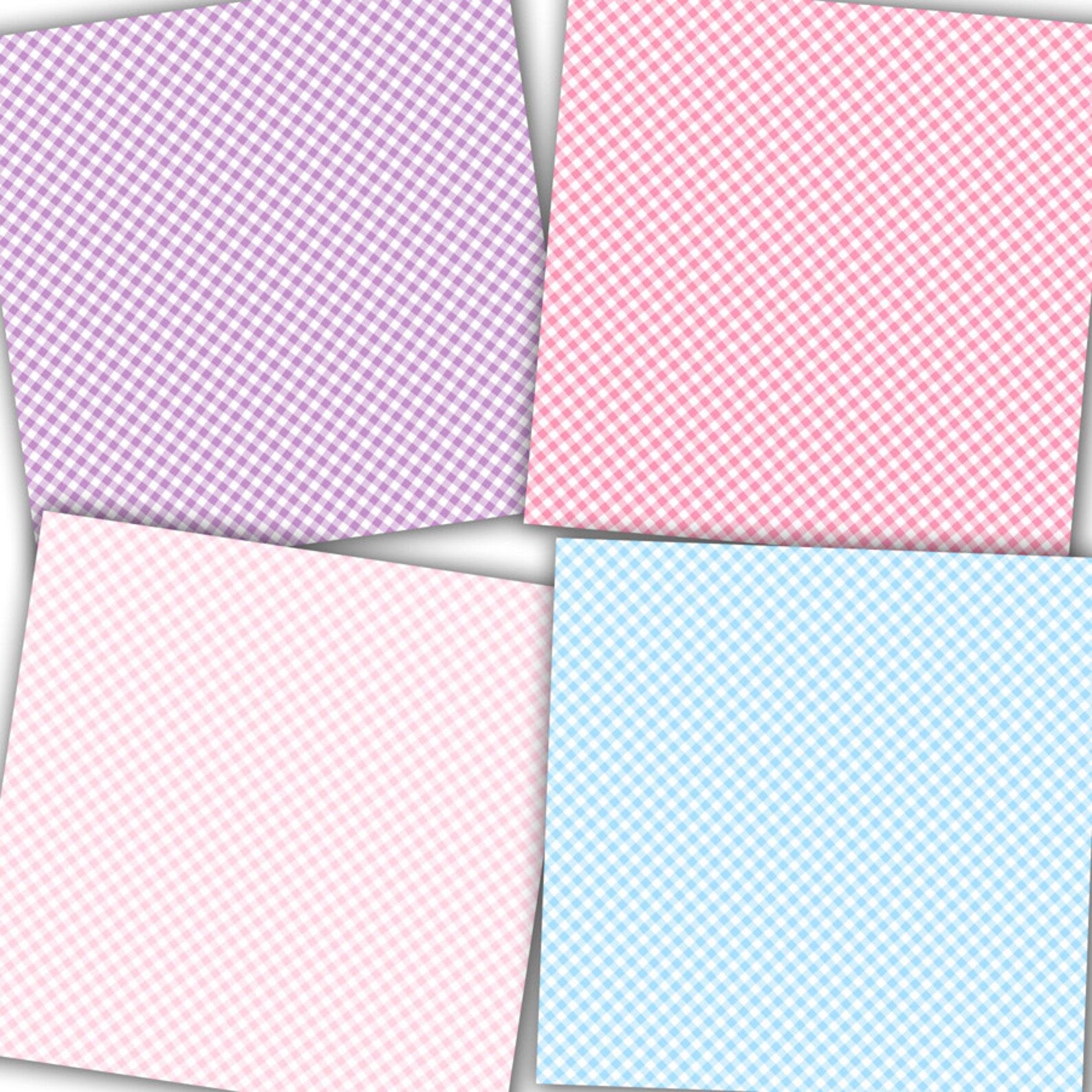 Gingham Digital Paper Pack: rainbow Gingham - Etsy