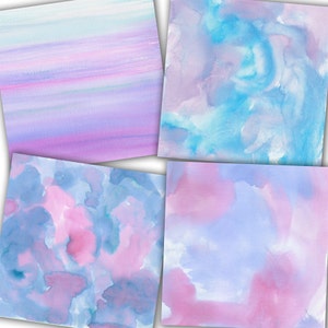 Watercolor Digital Paper: "watercolor Backgrounds" Pastel Colors ...