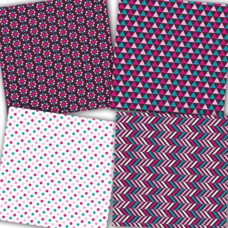 Geometric Digital Paper: geometric Patterns | Etsy