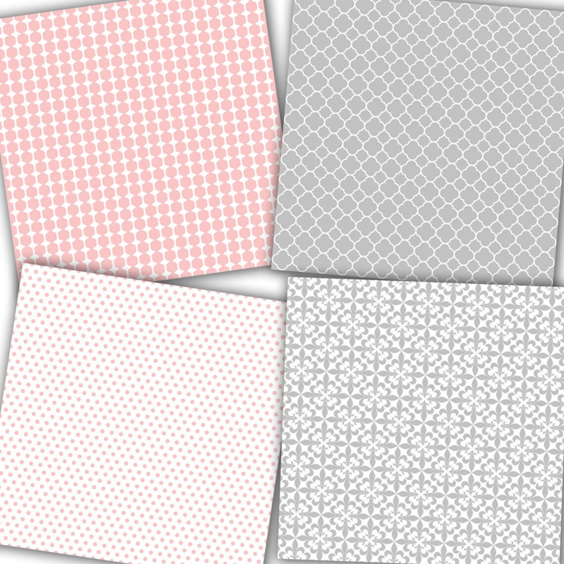 Blush and Gray Digital Paper: blush and Gray - Etsy