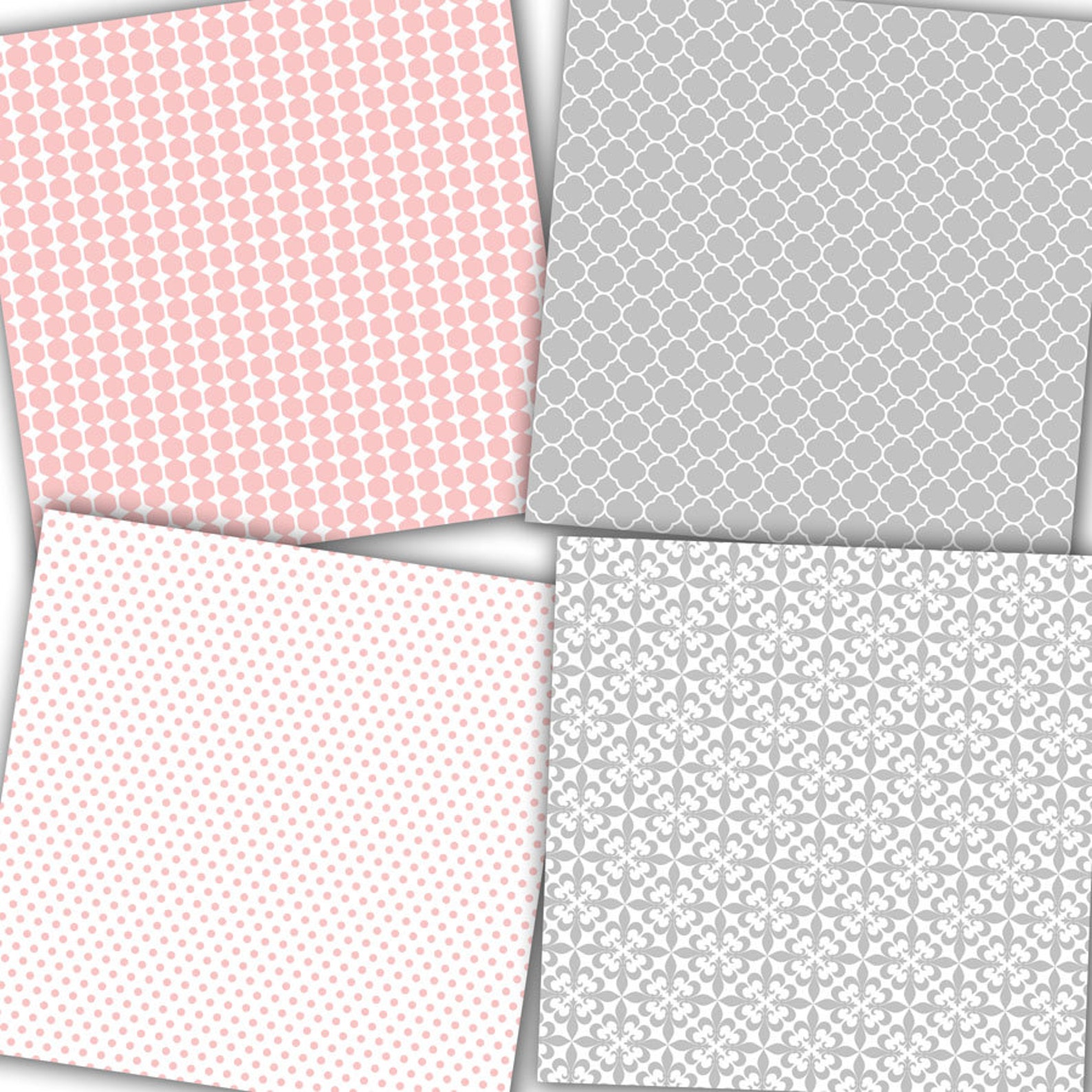 Blush and Gray Digital Paper: blush and Gray - Etsy