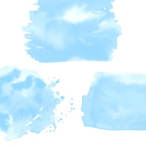 Watercolor Splash Clipart, Blue Watercolor Splashes, Blue Watercolor ...